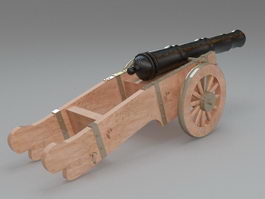 Antique signal cannon 3d model 3ds Max files free download - CadNav