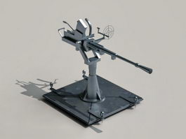 Machine gun turret 3d model 3D Studio,AutoCAD DXF,Autodesk FBX files ...