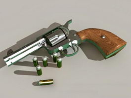 Colt 45 Revolver 3d model 3D Studio,3ds Max,AutoCAD DXF,Lightwave ...