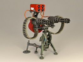 Sentry Gun 3d model 3ds Max,Autodesk FBX,Object files free download ...