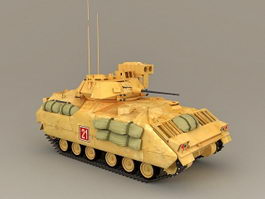Bradley Infantry Fighting Vehicle 3d model 3ds Max files free download - CadNav