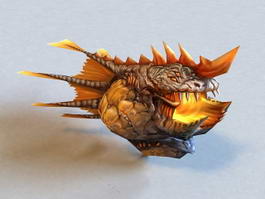 Anime Monster Fish 3d model 3ds Max files free download - CadNav