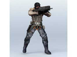 Sci-Fi Soldier Concept 3d model 3ds Max files free download - CadNav