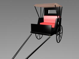 Pulled Rickshaw 3d model 3D Studio files free download - CadNav