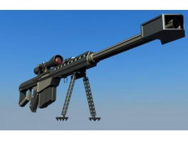 Barrett M82 Sniper Rifle 3d model 3ds Max files free download - CadNav