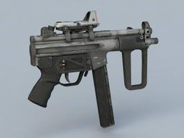 Submachine Gun Weapon 3d model 3D Studio files free download - CadNav