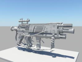 Sci Fi Sniper Rifle 3d model Maya files free download - CadNav