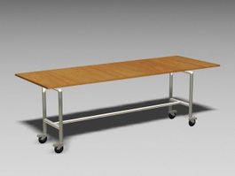 Mobile Office Desk Workstation 3d model 3ds Max files free download ...