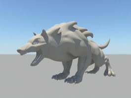 Wolf Like Beast 3d model Maya files free download - CadNav
