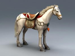 Horse with Saddle Rig 3d model Maya files free download - CadNav