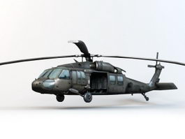 UH-60 Black Hawk Helicopter 3d model 3D Studio,3ds Max,Lightwave,Maya ...