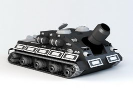 Sturmtiger Assault Gun Cartoon 3d model Object files free download - CadNav