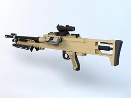 Barrett M240LW Machine Gun 3d model 3ds Max files free download - CadNav