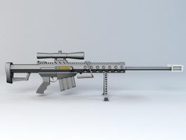 Barrett Sniper Rifle 3d model 3ds Max files free download - CadNav