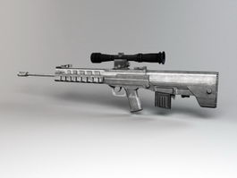 Chinese QBU-88 Sniper Rifle 3d model 3ds Max files free download - CadNav