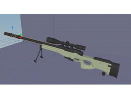 Accuracy International AWM 3d model Blender files free download - CadNav