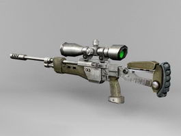 Cool Sniper Rifle 3d model 3D Studio files free download - CadNav