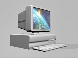Vintage PC Old Desktop Computer 3d model 3ds Max files free download ...
