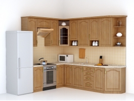 Small Corner Kitchen Design 3d model 3D Studio,3ds Max,Object files ...