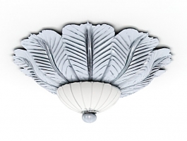 Large Leaf Ceiling Light 3d model 3D Studio,3ds Max files free download - CadNav