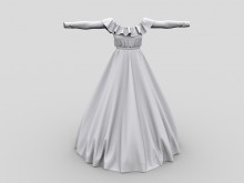 Disney Belle Dress 3d model Autodesk FBX files free download - CadNav