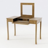 Rustic Wood Dressing Table 3D Model Download - 3ds Max Files - CadNav